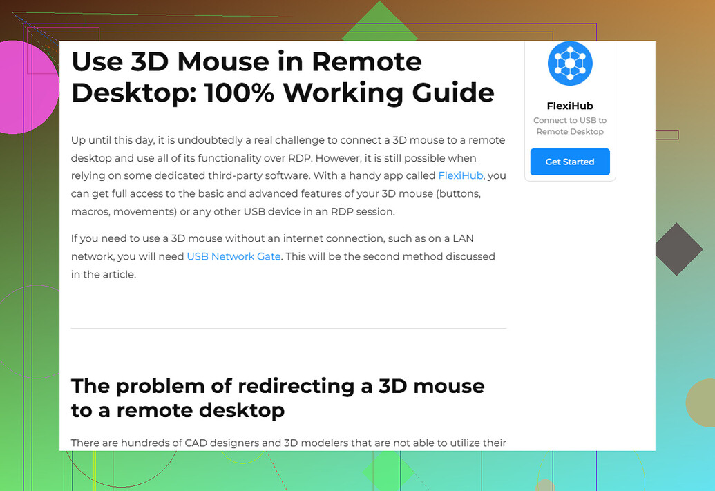 How do I use a 3D mouse in Remote Desktop? - Networking - Pocketpcmag Forum